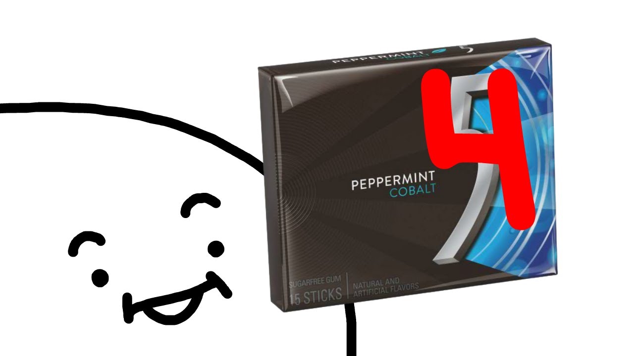 how it feels to chew 4 gum - YouTube