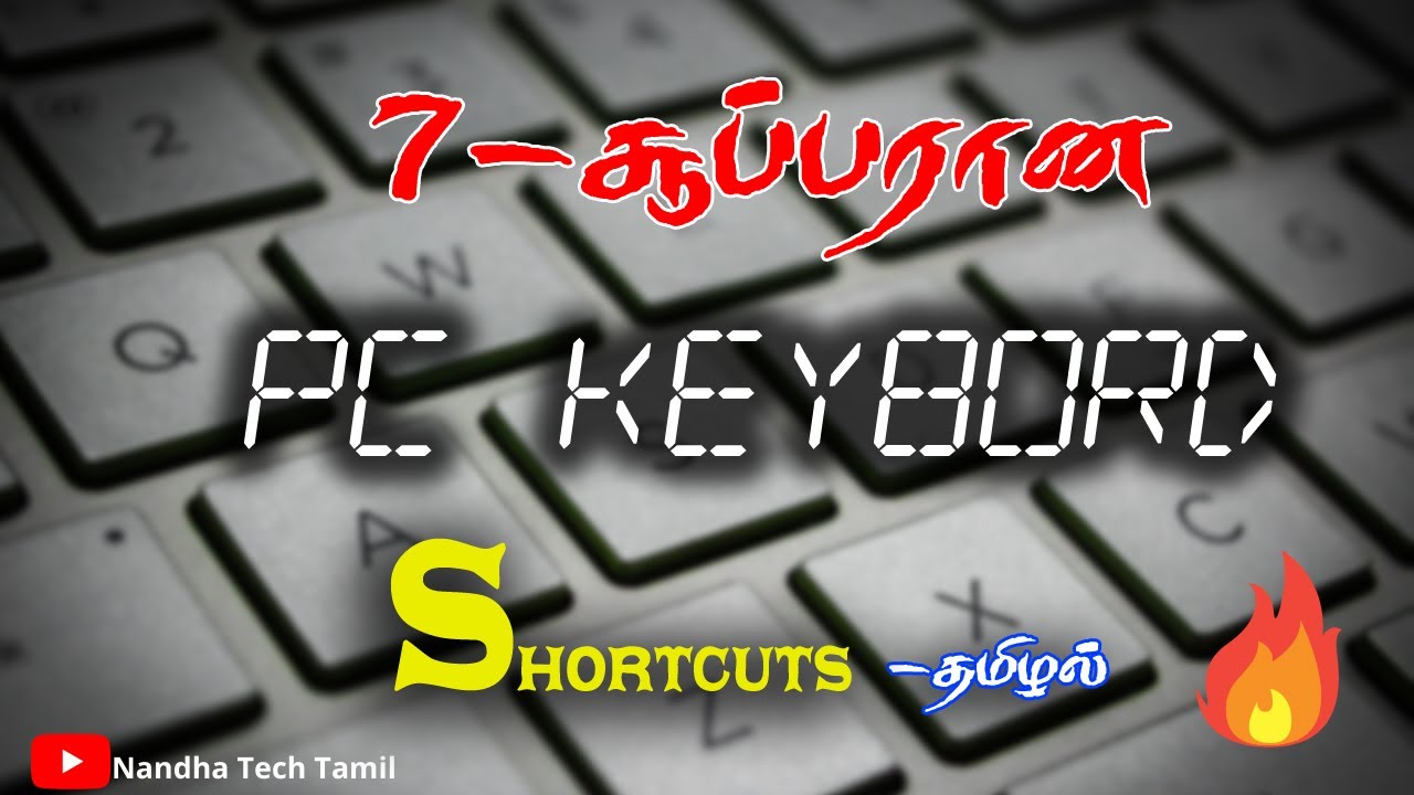 Windows 10 Keyboard Shortcuts in Tamil||Windows 10 best keyboard ...