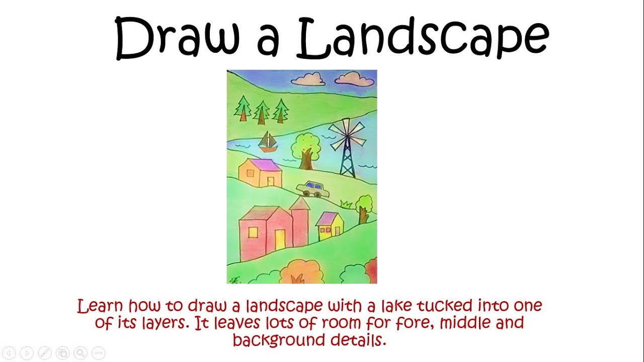 DRAW A LANDSCAPE- GRADE 3 - YouTube