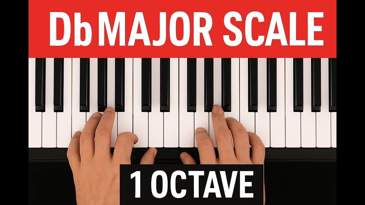 Piano Tutorial | Db Major Scale | 70 BPM | 1 Octave - YouTube
