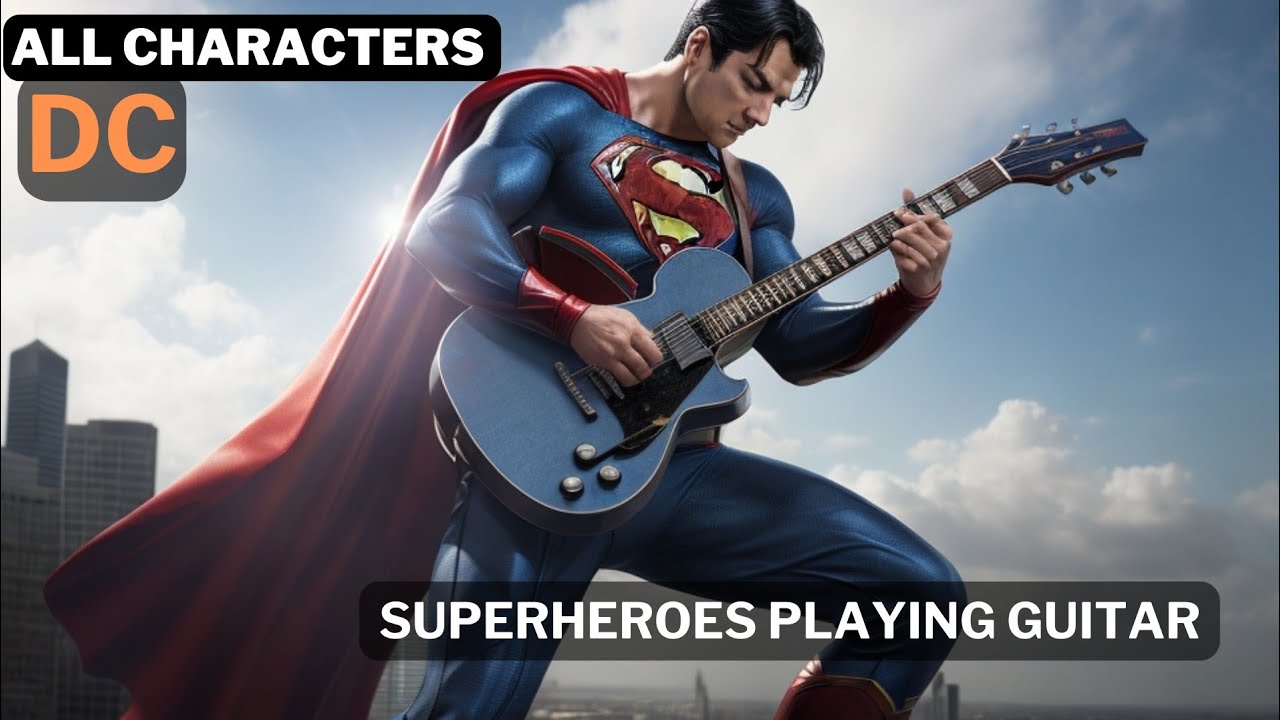 Superheroes Playing Guitar All Characters DC - YouTube
