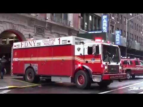 EXCLUSIVE VIDEO OF FDNY COLLAPSE RESCUE 1 AND LADDER 25 RESPONDING FROM ...