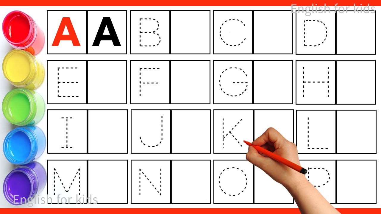 유아와 아이들을 위한 점선 따라 대문자 알파벳 쓰기 모음 Abcd 알파벳 쓰기 Alphabet Song A To Z