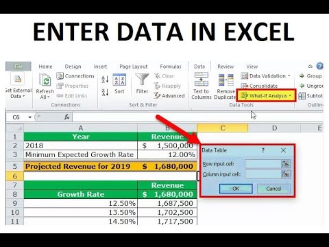 How To Enter Data In Excel? - Youtube