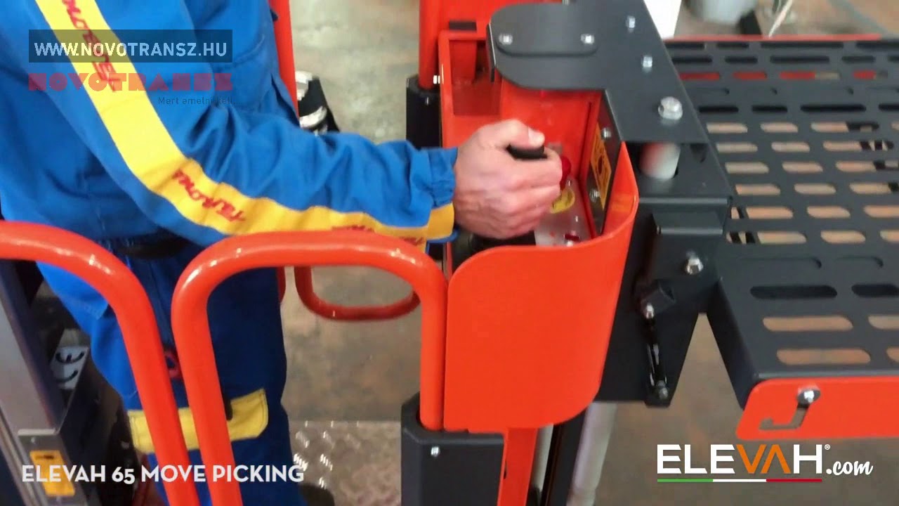 Elevah® 65 MOVE picking önjáró személyemelő munkaállvány felhajtható platformmal - Novotransz ...
