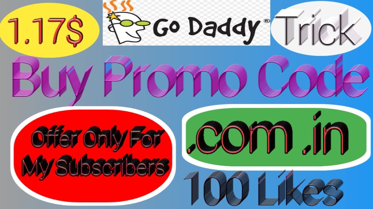 Buy Godaddy Promo Code 2020 | godaddy domain | promo code buy in cheap ...