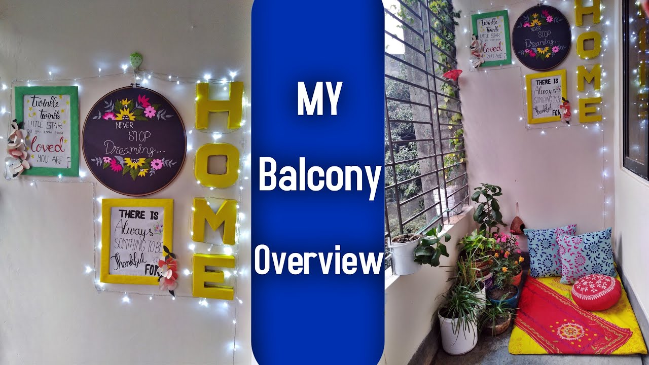 Balcony Overview - Small Balcony Wall Decor with Cardboard || Easy ...