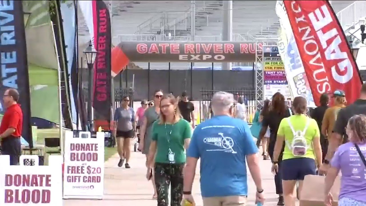 Gate River Run Expo opens at sports complex - YouTube