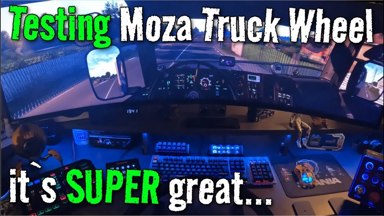 Testing the Moza Truck Wheel & Sequential shifter in ETS 2 - YouTube