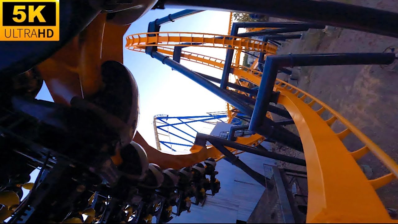 Batman The Ride POV 5K 60fps Back Row B&M Inverted Coaster Six Flags ...