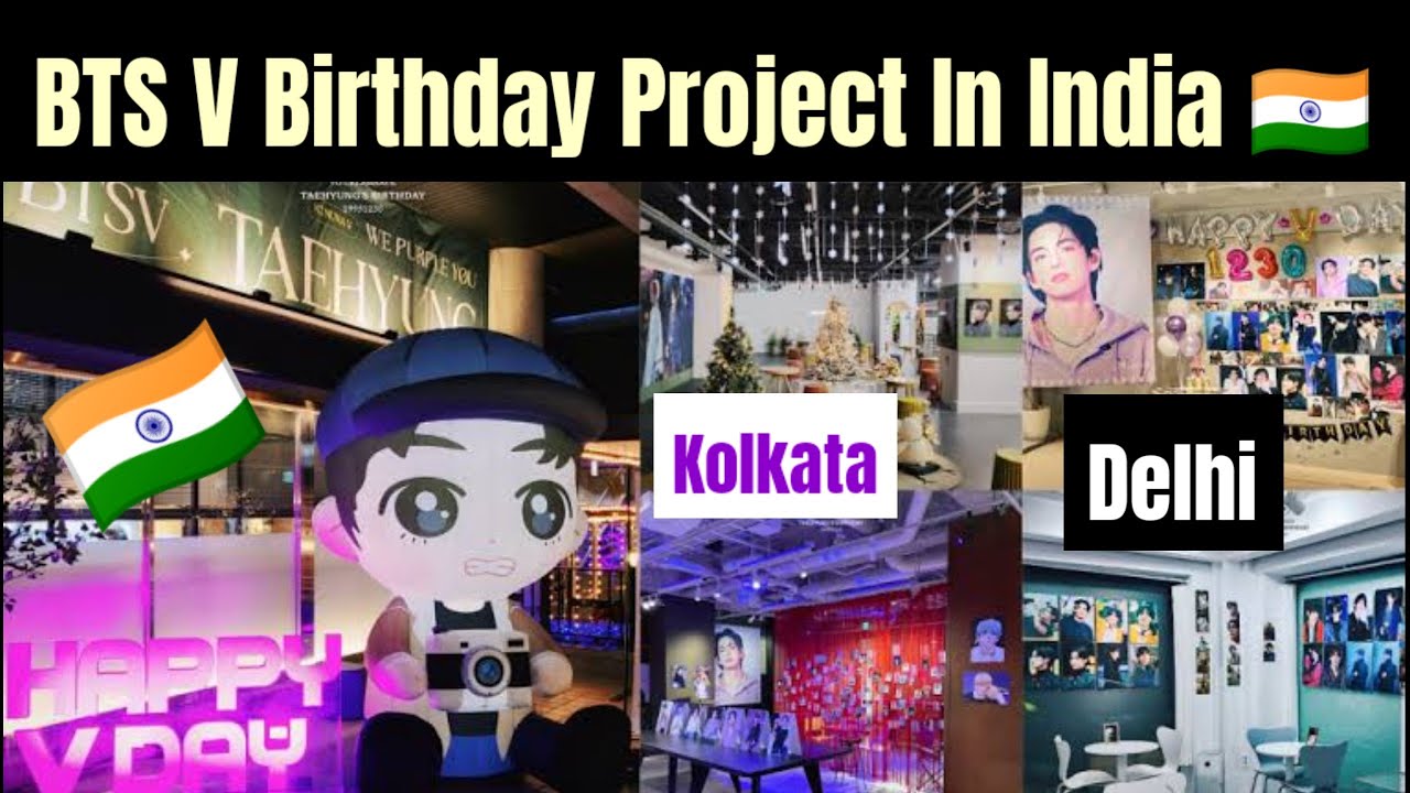 BTS V Birthday Project India 🇮🇳 | Indian Fans Start V Bday Celebration ...