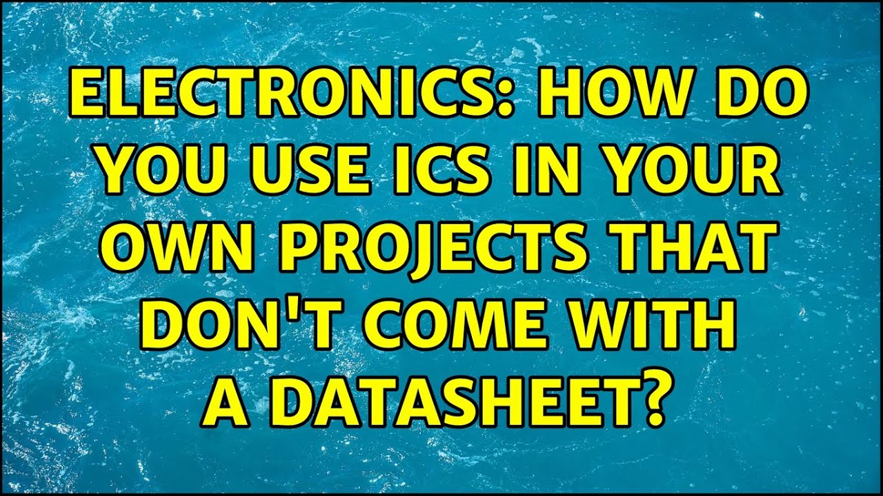Electronics: How do you use ICs in your own projects that don't come ...