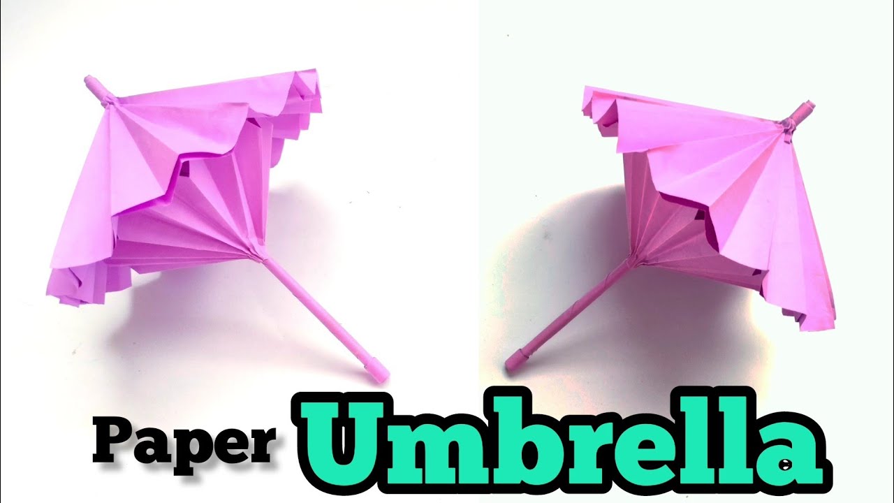 Paper crafting || How to make a paper umbrella that open and close ...