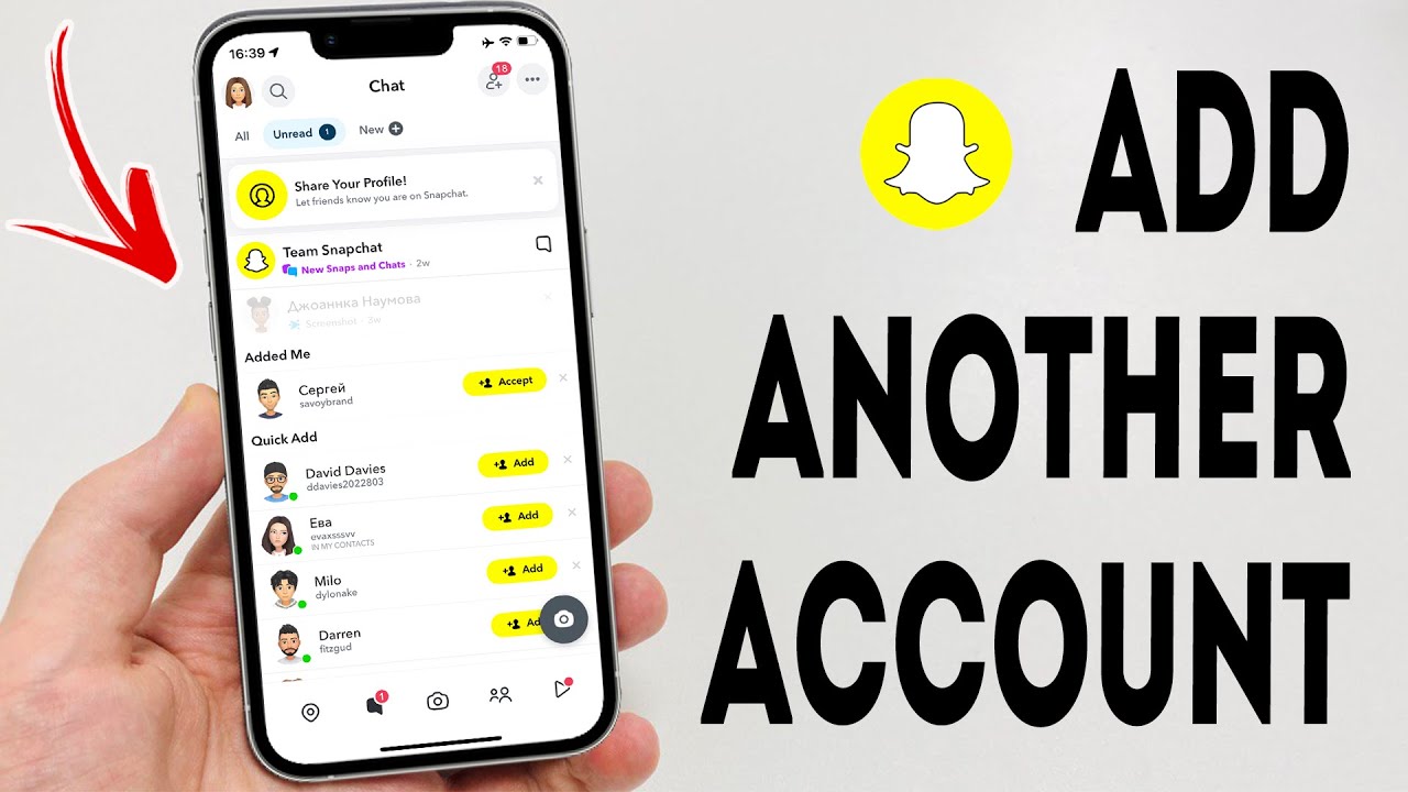How To Add Another Account On Snapchat - Full Guide - YouTube