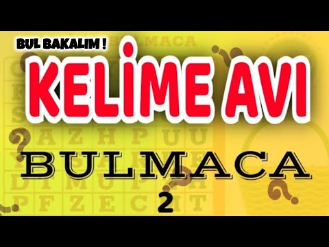 KELİME AVI-2 | KELİME BULMACA | SERBEST ETKİNLİKLER #bulmaca #bulmacalar