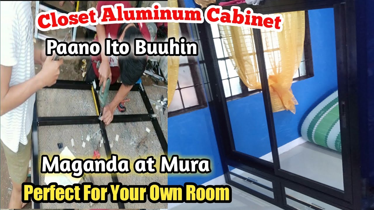 Aluminum Closet Cabinet With Drawer ,Hanger And Shelves | Full Build ...