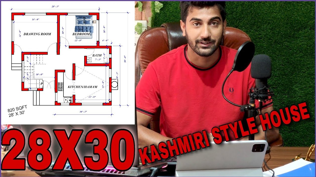 Kashmiri Style House Design | 28X30 820sqft - YouTube