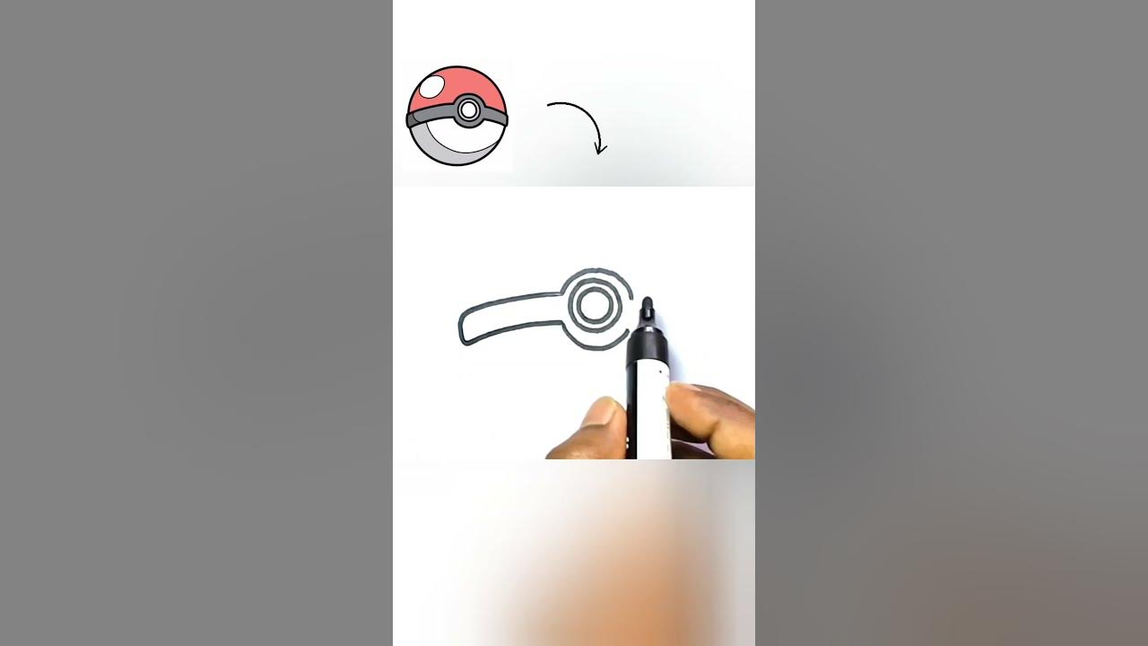 How To Draw A Pokeball | Pokeball Drawing Very Easy | Easy Drawing | Drawing Steps 101 # ...
