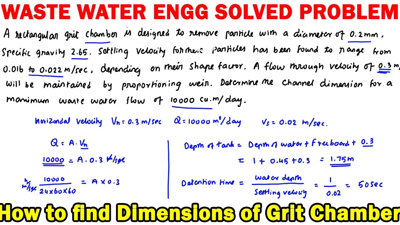 design for Grit chamber, grit chamber design, grit chamber dimensions ...