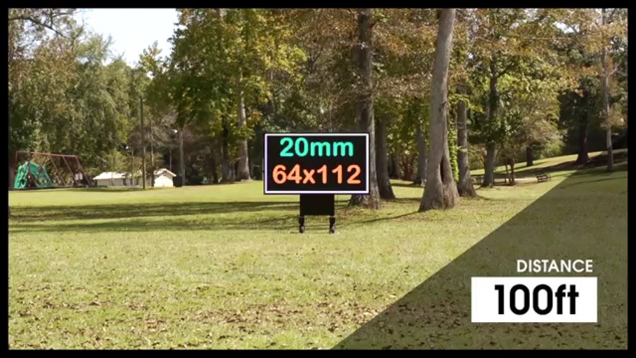 20mm Polaris LED Sign at 100 feet | Business LED Signs - YouTube