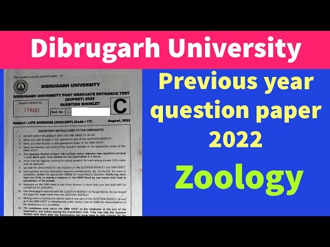 PG entrance test previous year question paper 2022 Life Science ...
