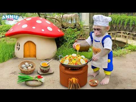 So Cute! Chef Annie cooks a big breakfast fried rice