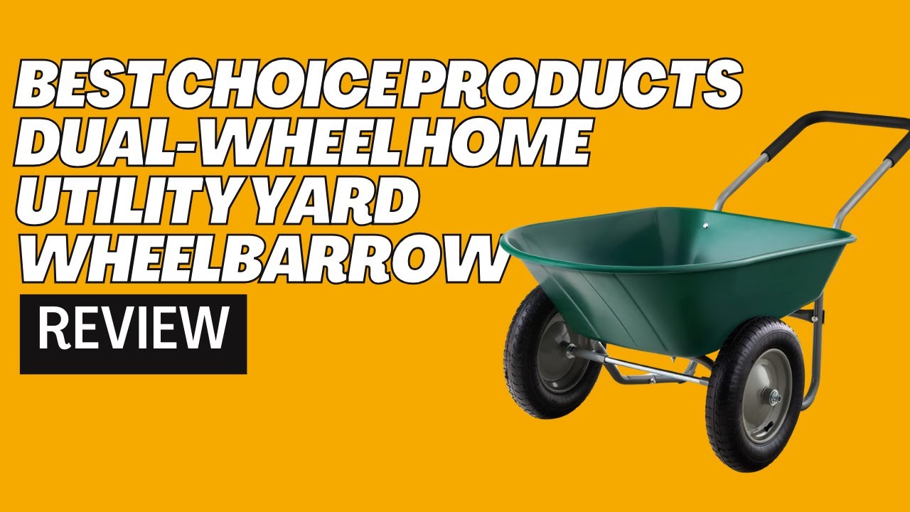 Best choice products dual wheel home utility yard wheelbarrow Review ...