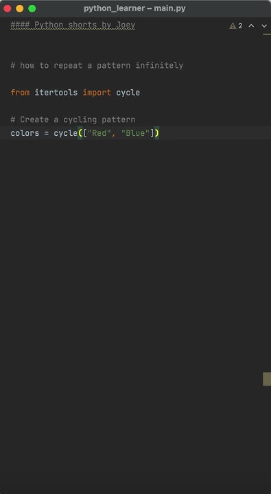 I bet you didn't know how to repeat a pattern infinitely in Python # ...