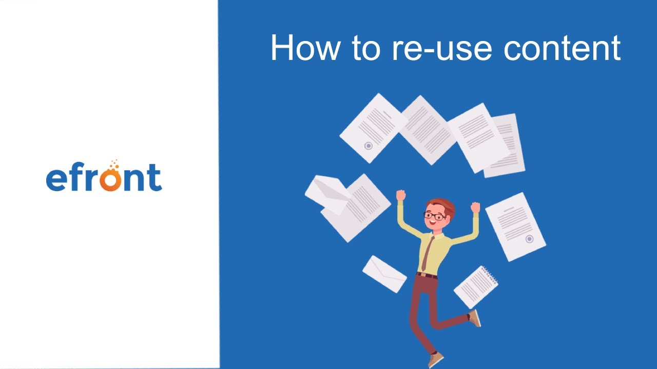 How to re-use content in eFront - YouTube