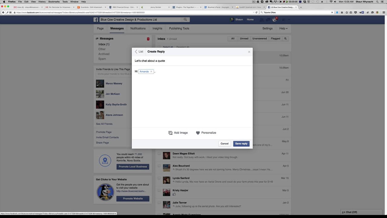 Used Facebook Saved Replies To Save Your Time - YouTube