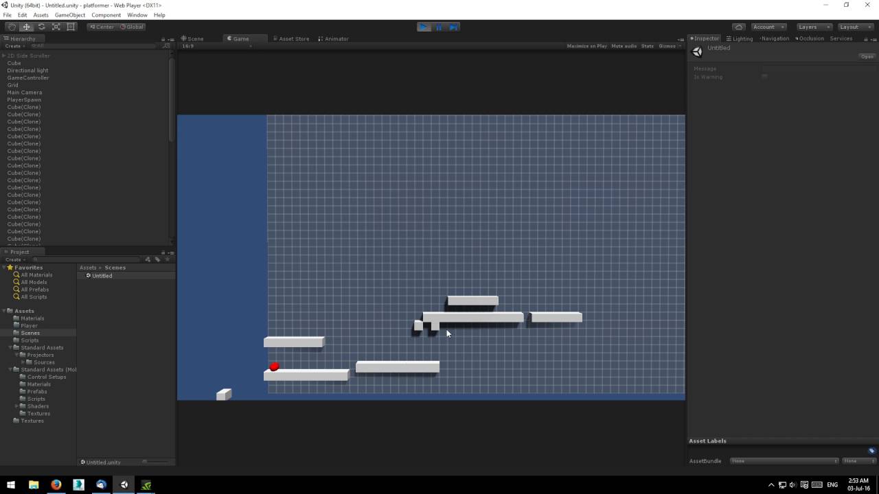 A Platformer Test with Ingame Map Editor - YouTube