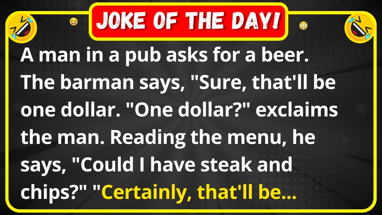 funny joke of the day - A man in a pub asks for a beer | best funny ...