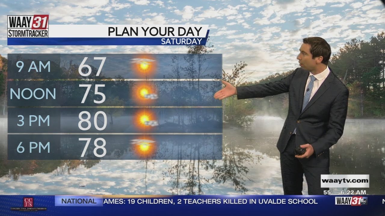 Rob Elvington's Saturday, May 28 North Alabama Weather Forecast - YouTube