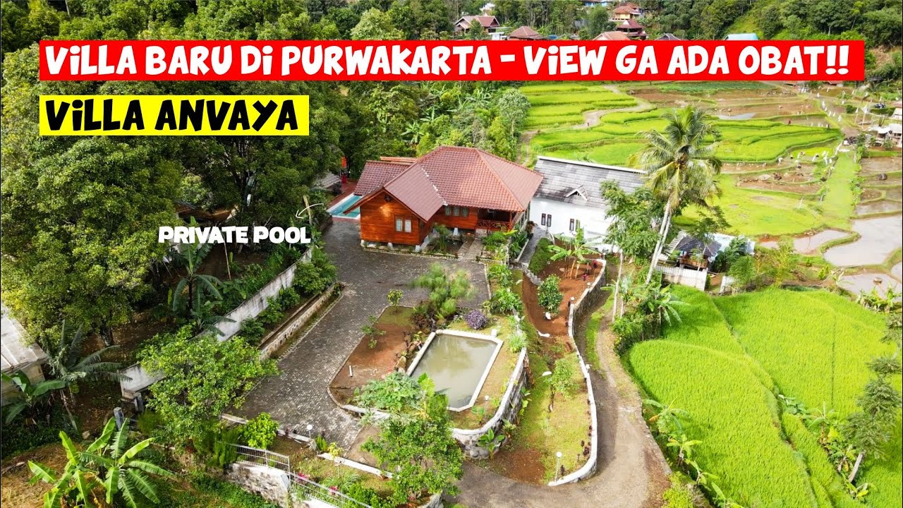 VILLA ANVAYA CIHANJAWAR PURWAKARTA | VILLA BARU DI PURWAKARTA KAPASITAS 35 ORANG ADA KOLAM ...