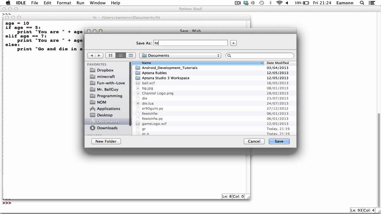 Python 2.7.2 Programming Tutorial #11: Control Flow! Pt. 3 - YouTube