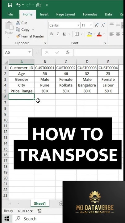 🚀 Instantly Convert Rows to Columns in Excel! | TRANSPOSE Function 🔥 #excel #excelformula # ...
