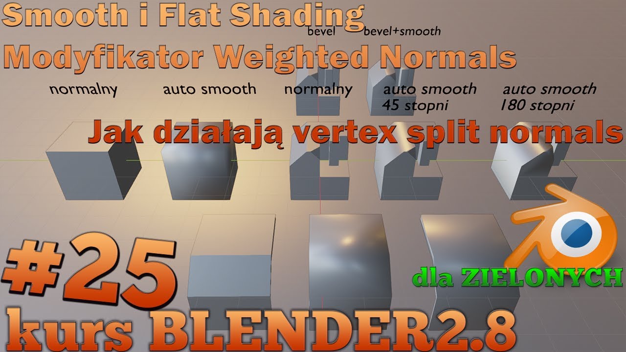 Kurs Blender 2.8 #25 - Flat oraz Smooth Shading oraz Modyfikator ...