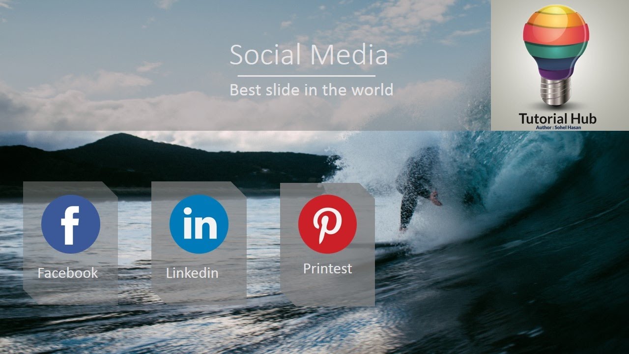 How to Create Social Media Slide in PowerPoint | PowerPoint Tutorial ...