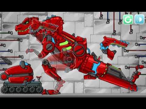 Динозавр Красный Тираннозавр, робот трансформер сборка - YouTube