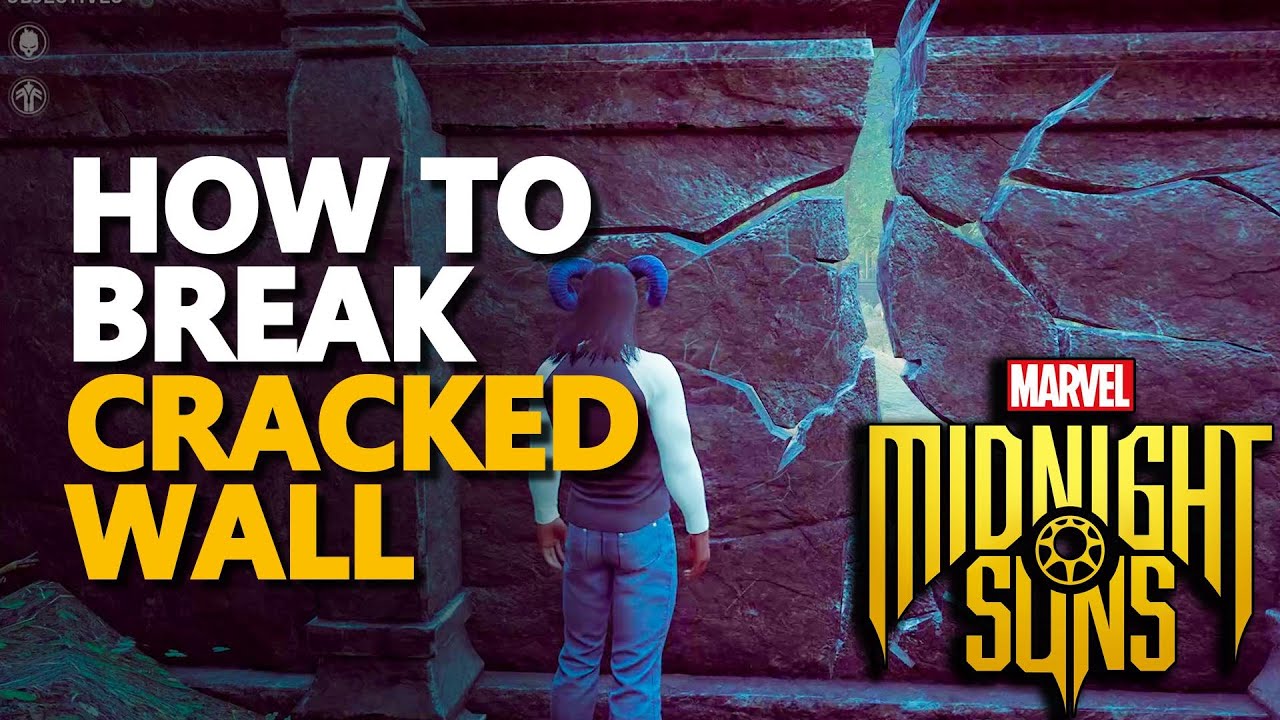 How to break cracked wall Marvel's Midnight Suns - YouTube