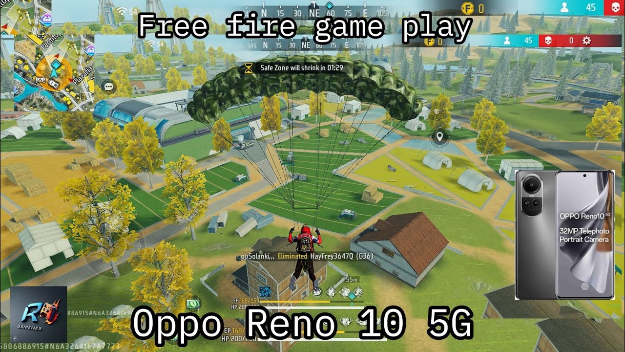 free fire game play 4k ultra HDR high graphics oppo Reno 10 5G - YouTube