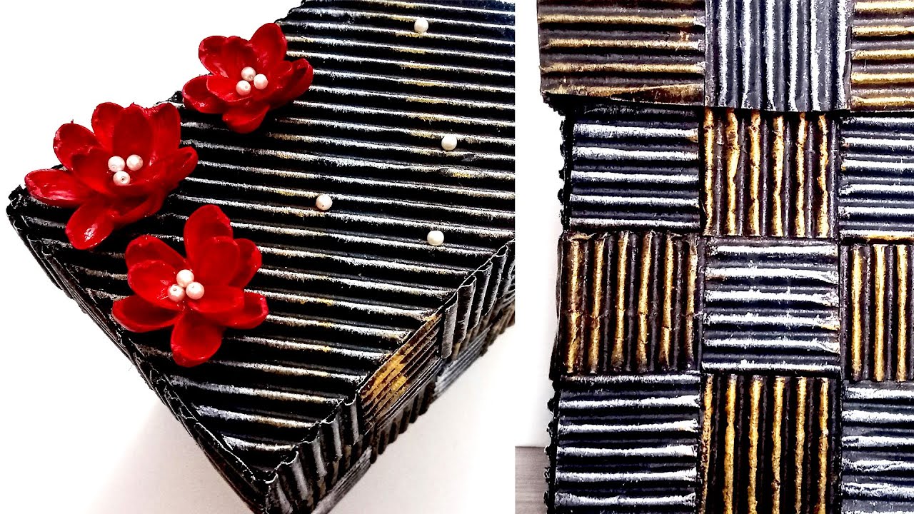 DIY Box | Cardboard Box Decorate | Best out of waste | Box Craft Idea ...