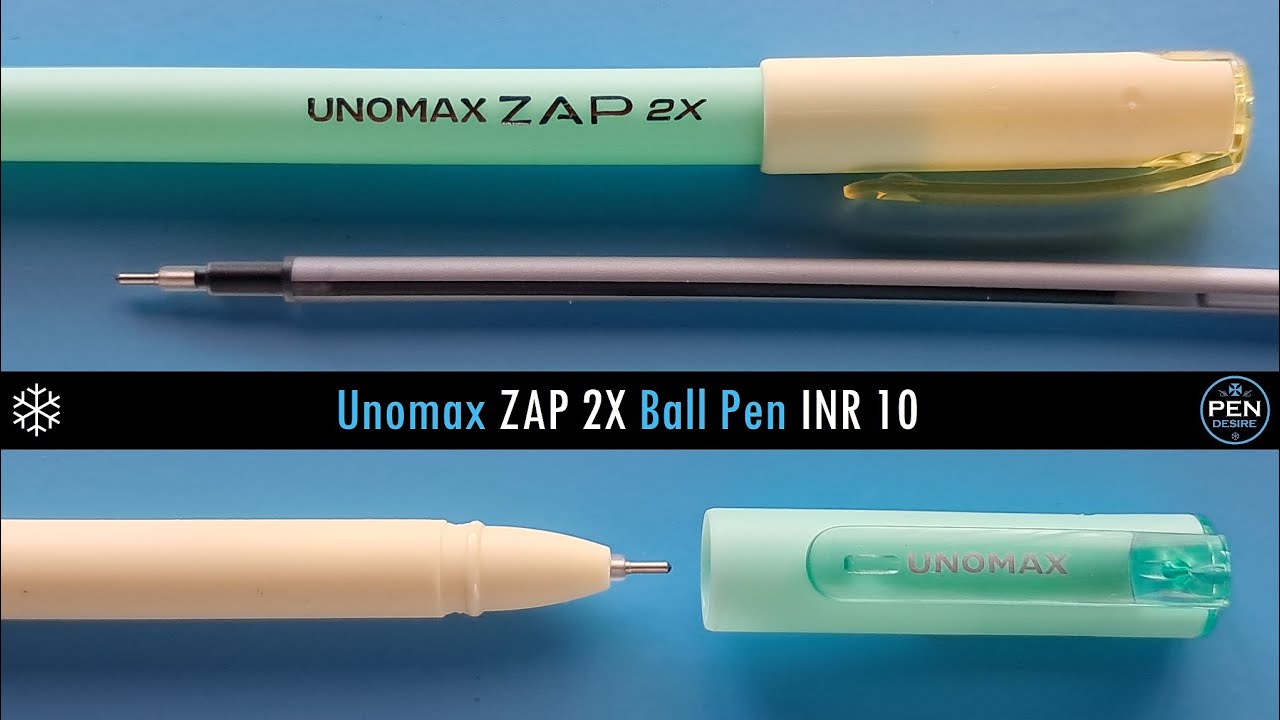 Unomax ZAP 2X Ball Pen an INR 10 Pen - 822 - YouTube