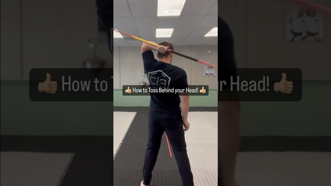 How to toss behind your head! Grab a stick (or Bo) and try! #howto # ...