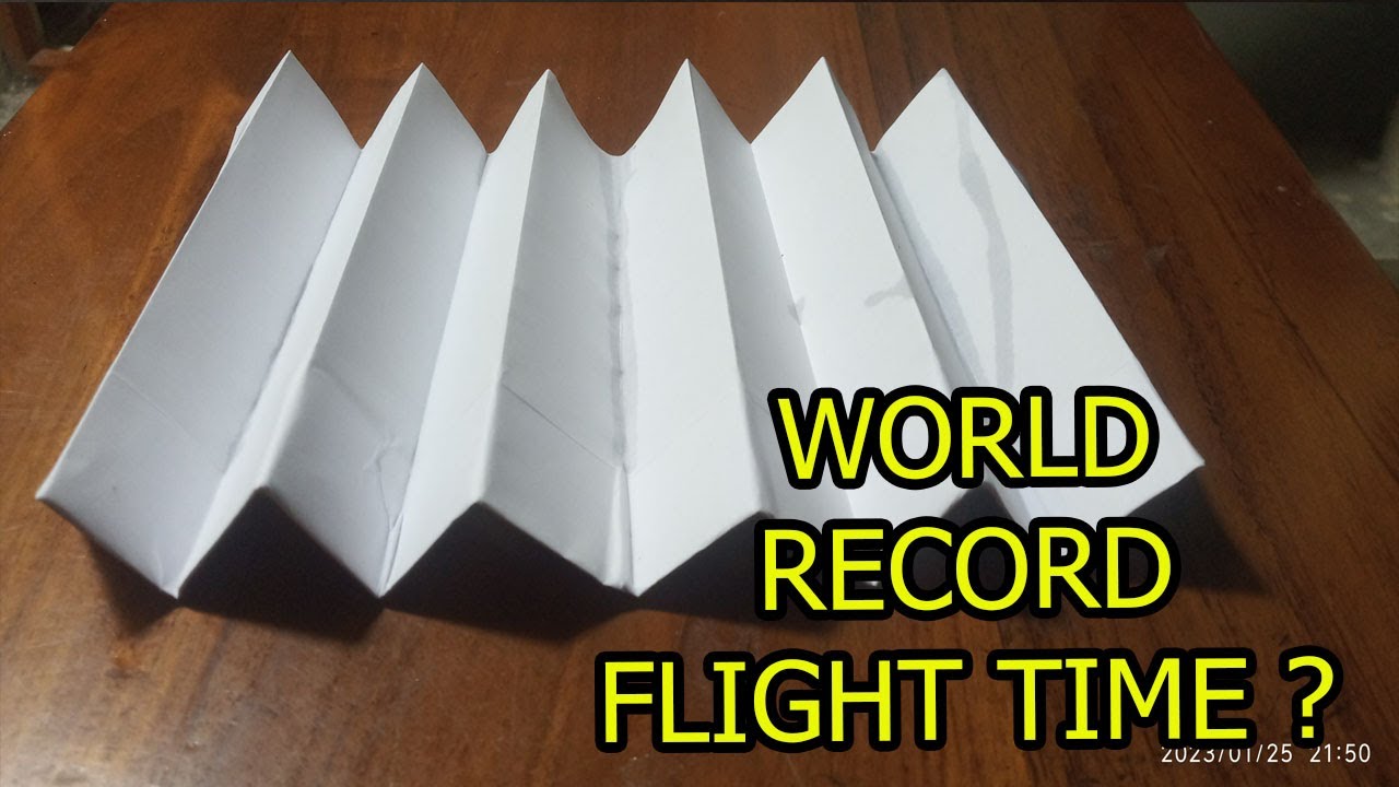 Paper airplane | How To Make The WORLD RECORD PAPER AIRPLANE #8 for ...