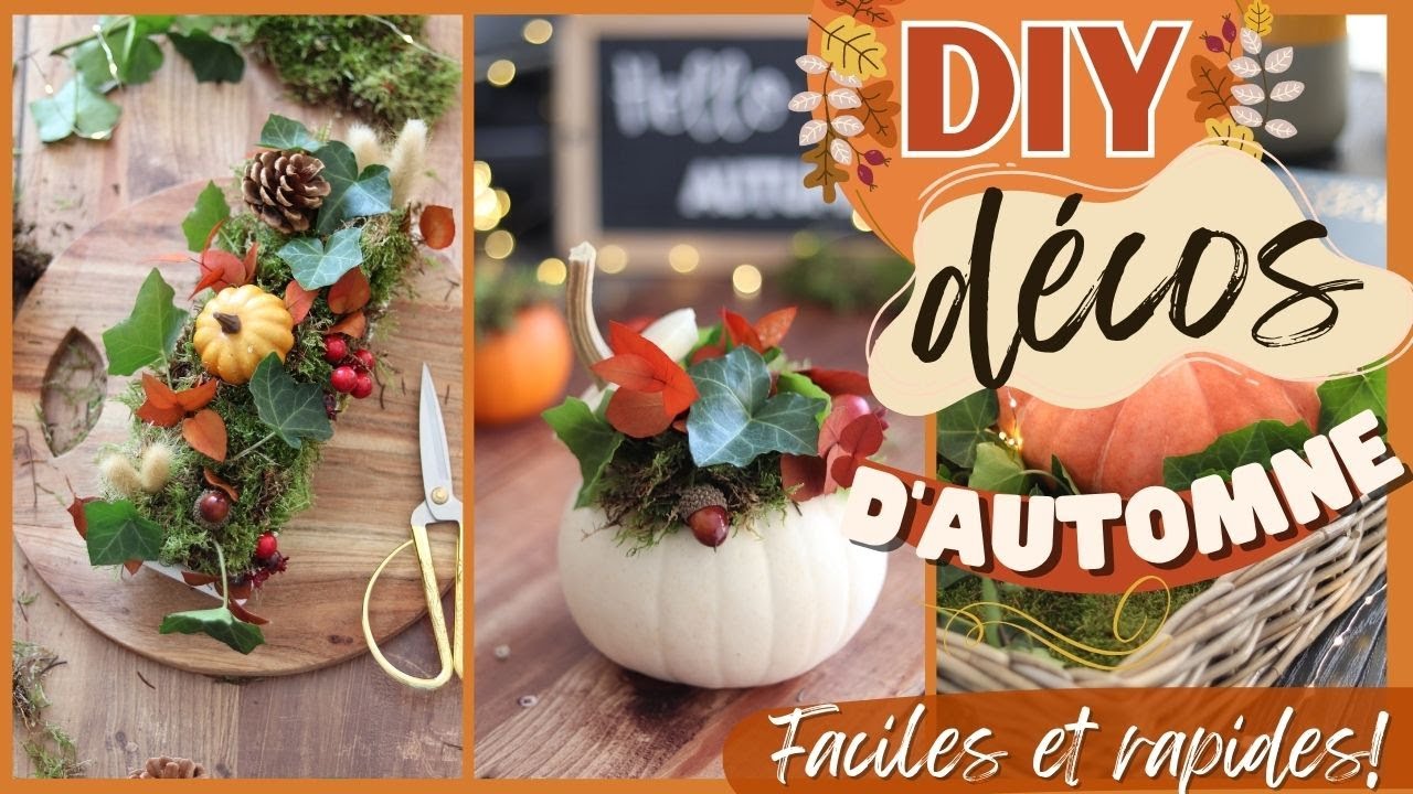 DIY DÉCO AUTOMNE 🍂 I Faciles, pas chers et super rapides! - YouTube