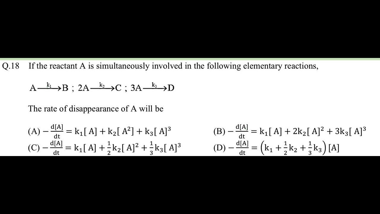 Solved example of Parallel reaction | Chemical Kinetics - YouTube