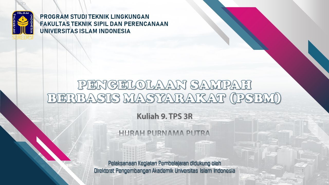 PSBM : Kuliah 9. TPS 3R Sesi 4. Desain & Perencanaan TPS 3R - YouTube