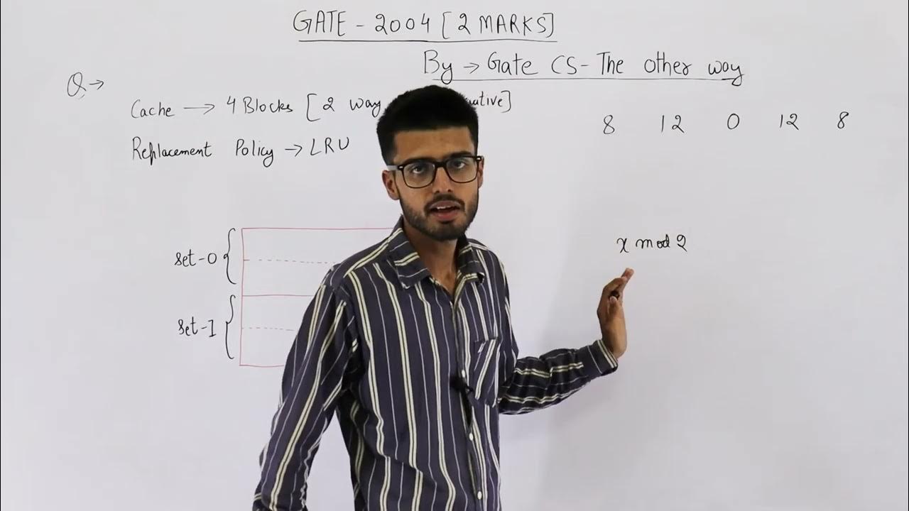 Gate 2004 pyq CAO | Consider a small two-way set-associative cache memory, consisting of four ...
