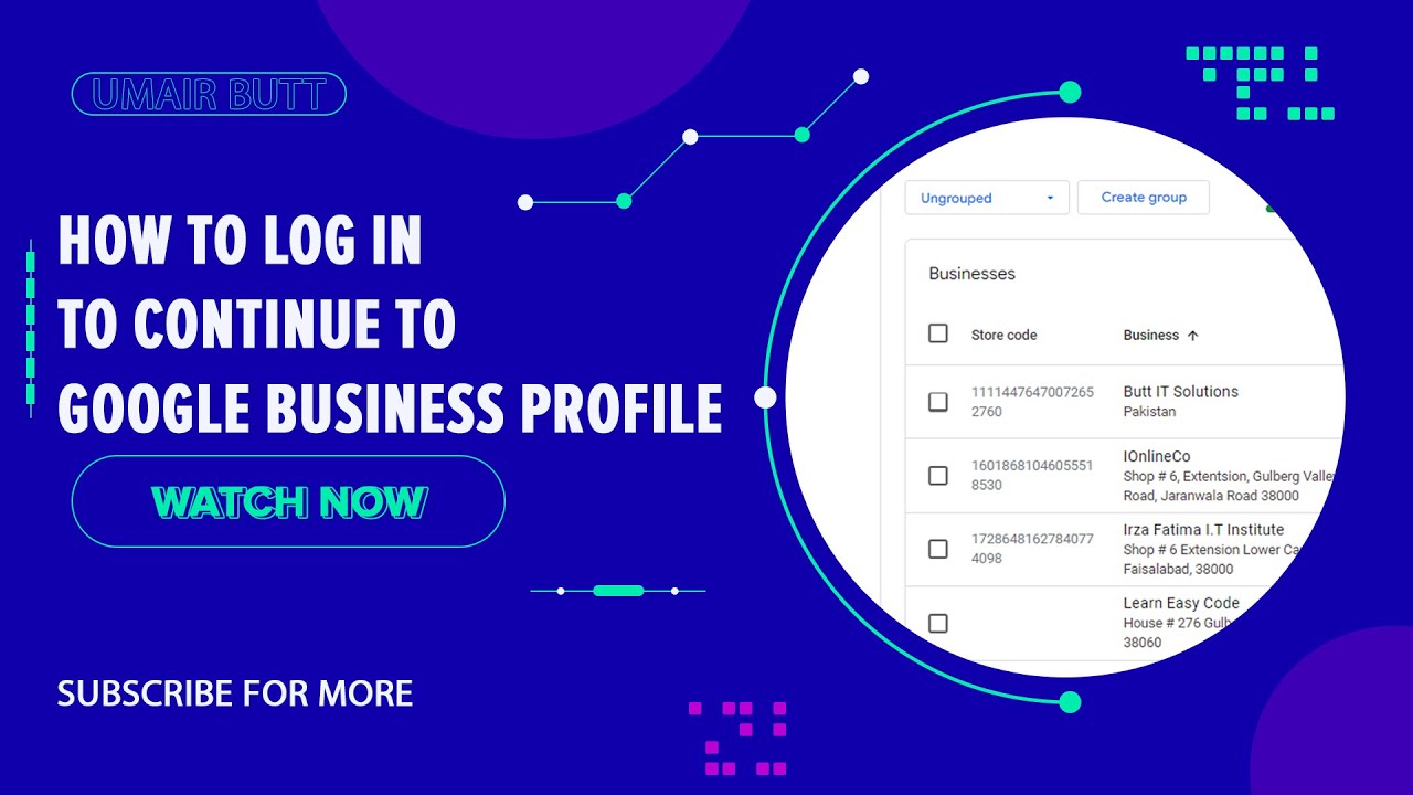 How to Log In to Continue to Google Business Profile - YouTube